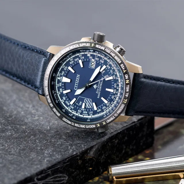 Citizen Promaster CB0204-14L Eco-Drive Direct Flight Atomic Titanium M ...